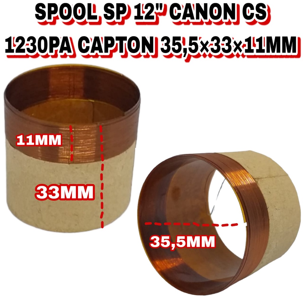 Jual SPOOL SPEAKER 12" CANON CS 1230PA CAPTON 35,5X33X11MM | Shopee ...
