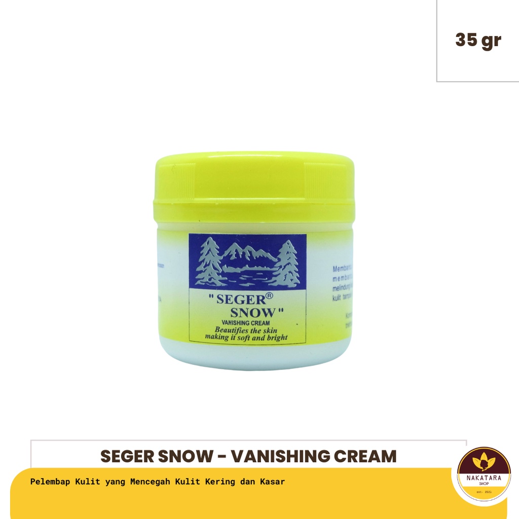 Jual Seger Snow Vanishing Cream Krim Ukuran 35gr Pelembab Wajah KUNING ...