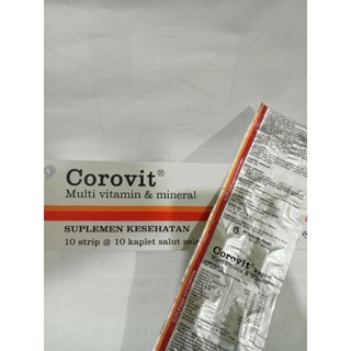 Jual COROVIT KAPLET MULTIVITAMIN & MINERAL ( isi 10 tablet) | Shopee ...