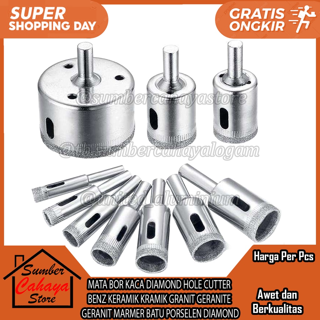 Jual MATA BOR KACA DIAMOND HOLE CUTTER BENZ ACRYLIC KERAMIK KRAMIK ...
