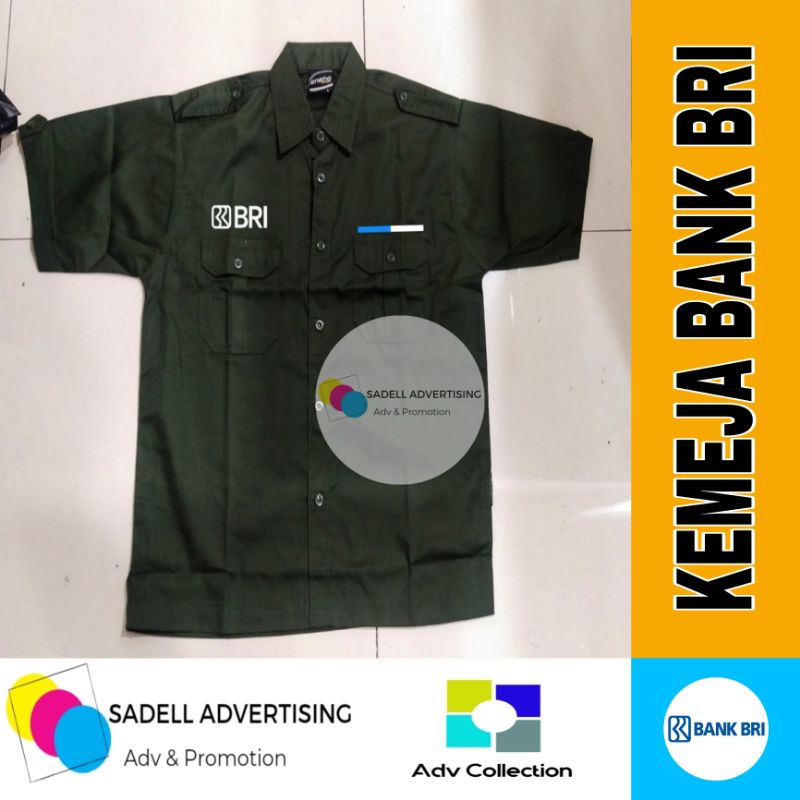 Jual Kemeja PDH Bank BRI Seragam PDH Bank BRI Hijau Army Lengan Pendek ...