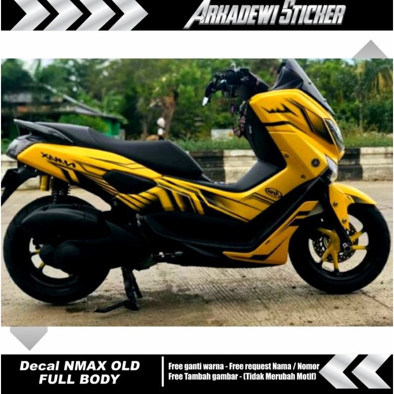 Jual DECAL NMAX KUNING FULL BODY MOTIF BRUSH | Shopee Indonesia
