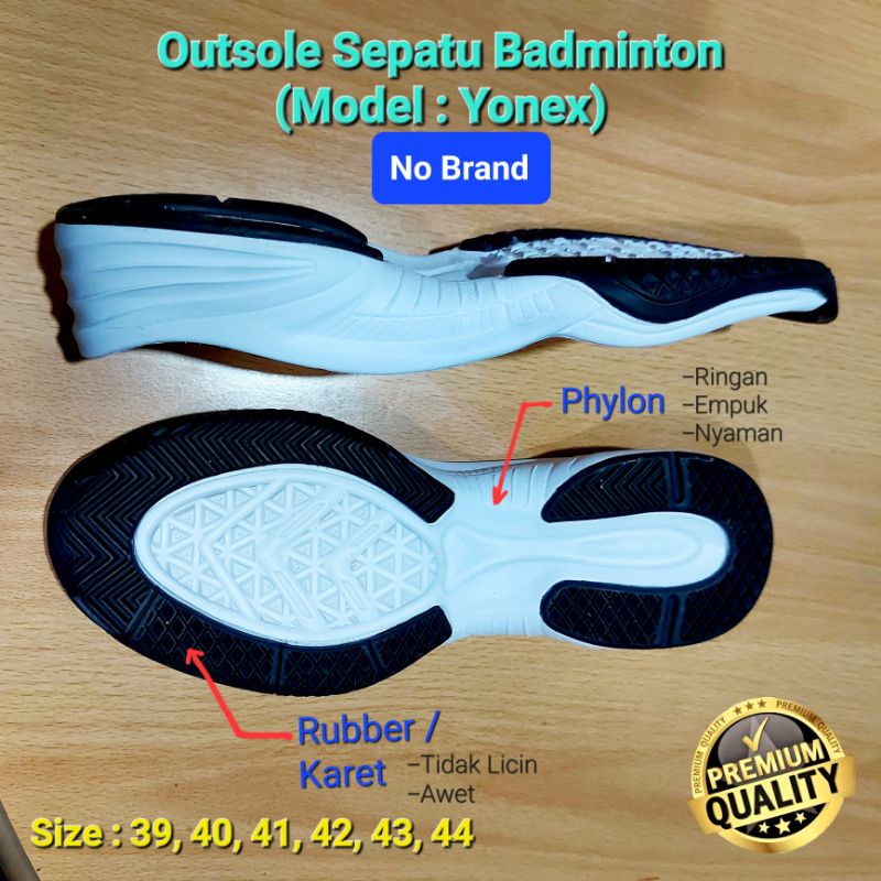 Jual Outsole Sepatu Badminton "non brand" (bahan PHYLON + RUBBER ...