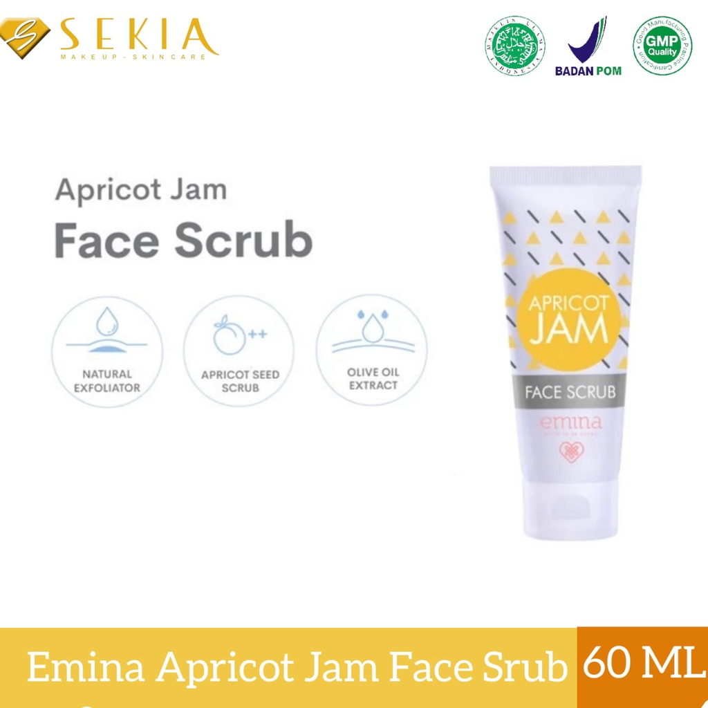 Jual EMINA APRICOT JAM SCRUB/ SCRUB EMINA/ FACIAL SCRUB/ FACE SCRUB ...
