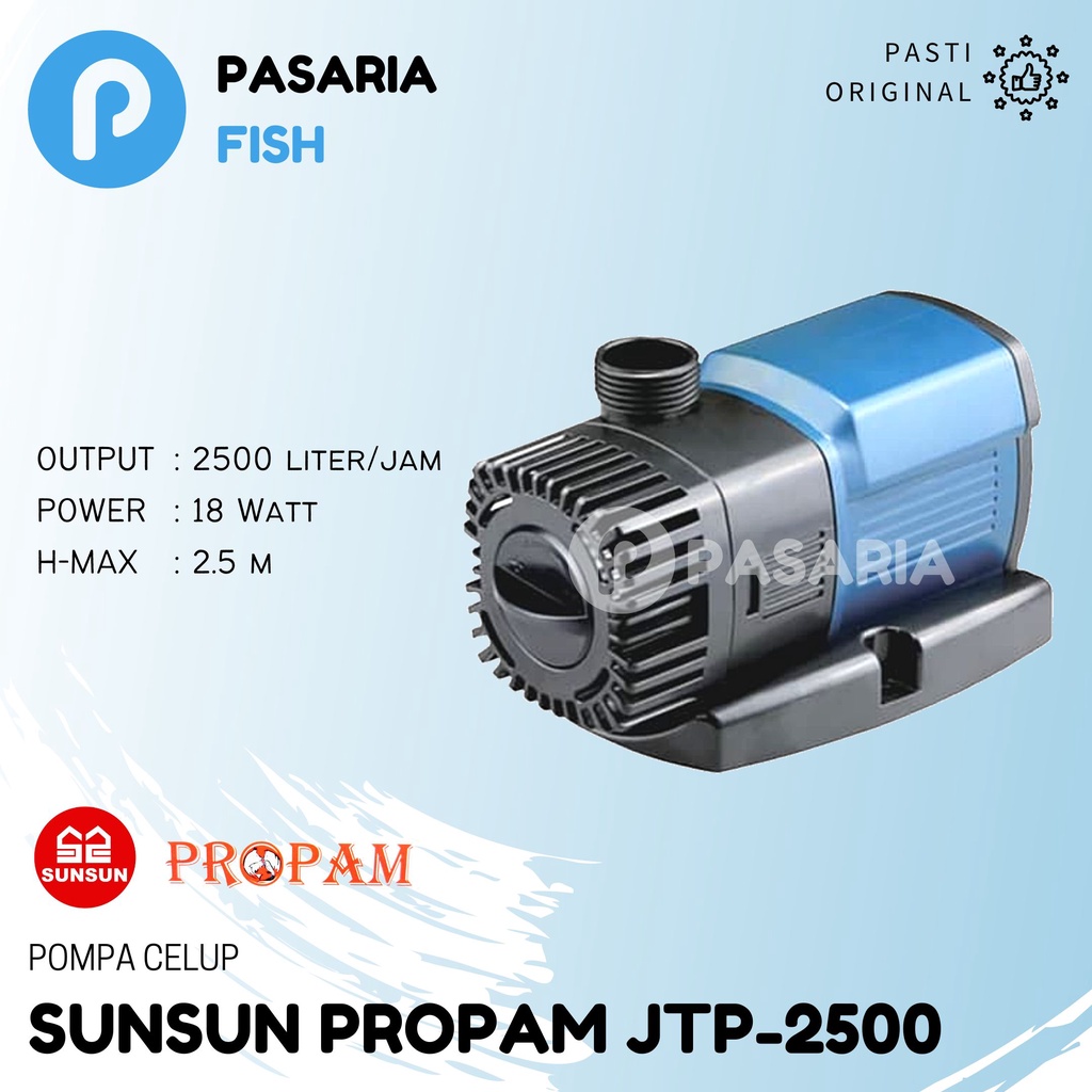 Jual SUNSUN Propam JTP2500/JTP 2500 lph pompa celup kolam rendah/hemat daya | Shopee Indonesia
