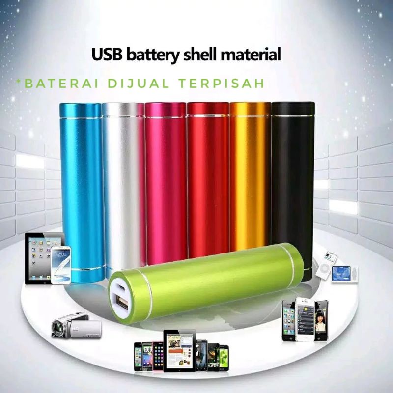 Jual Casing Power Bank 1 slot Batre 18650 Bahan Alumimium | Shopee ...