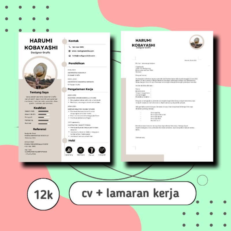 Jual desain CV dan surat lamaran kerja | Shopee Indonesia