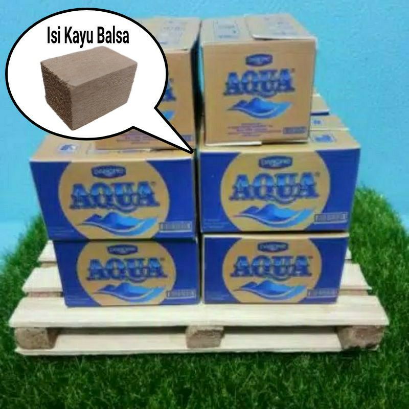 Jual Miniatur Kardus Aqua 1/12 waterproof isi kayu | Shopee Indonesia