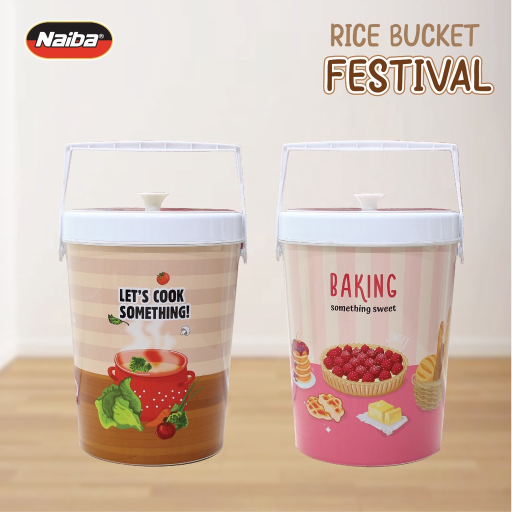 Jual BESAR - RICE BUCKET NAIBA / TEMPAT PENYIMPANAN NASI / JUALAN NASI ...