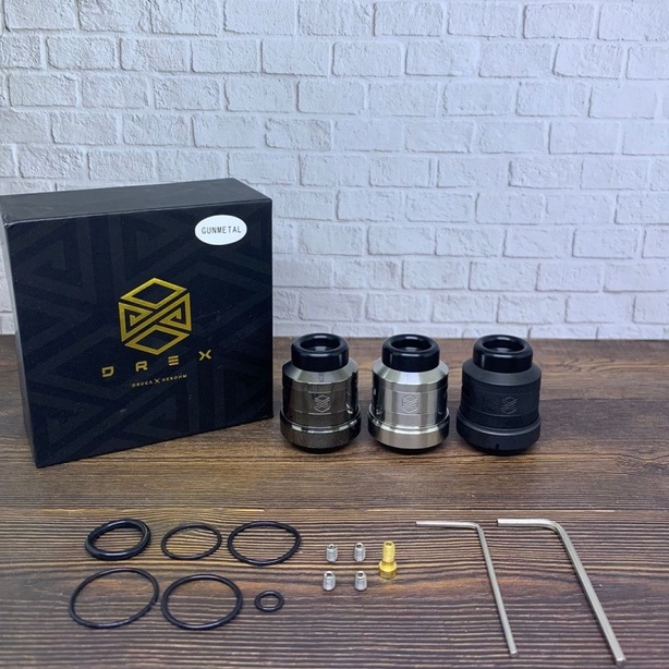 Jual NEW DREX RDA 24MM DUAL COILS + BEAUTY RING AUTHENTIC BY DRUGA X HEXOHM | Shopee Indonesia