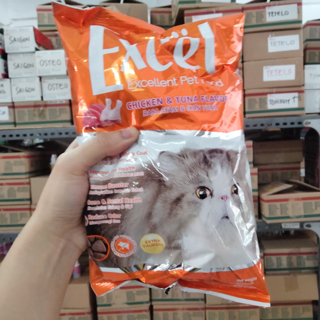 Jual Excel 500gr Pakan kucing dry cat food pakan kucing halal | Shopee ...