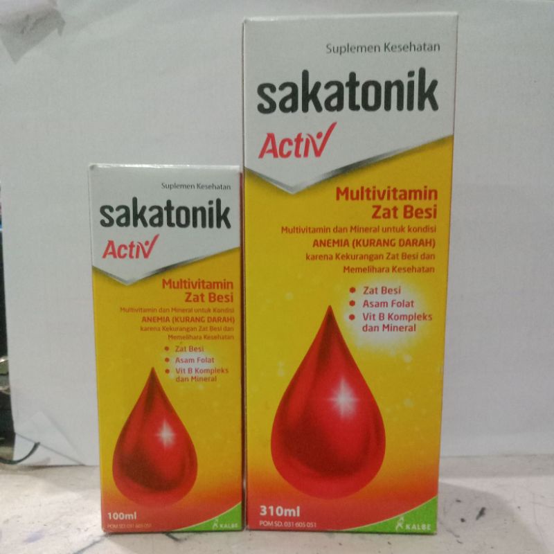Jual Sakatonik Activ Multivitamin dan Zat Besi Penambah Darah | Shopee ...