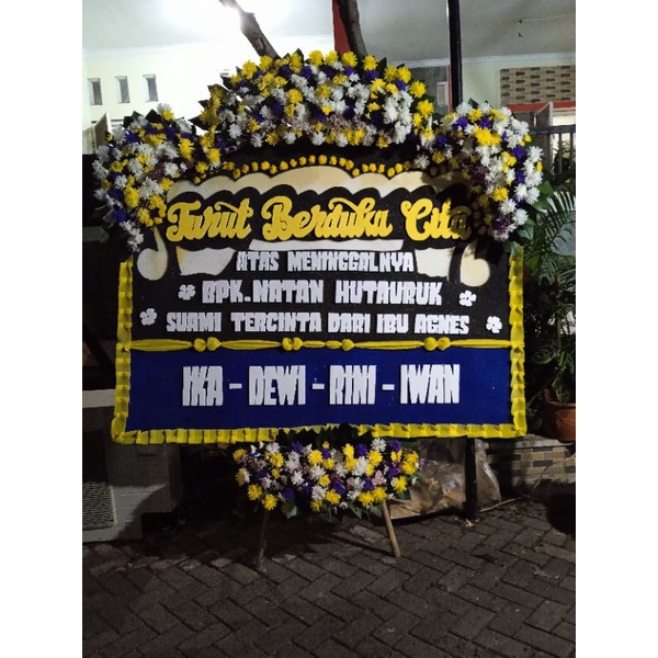 Jual KARANGAN PAPAN BUNGA UCAPAN TURUT BERDUKA CITA jambul 3 | Shopee ...