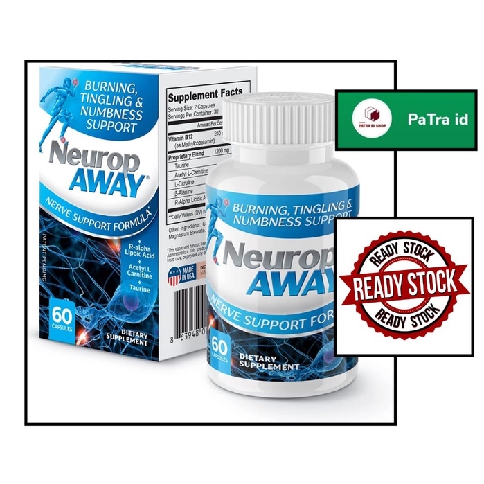 Jual VasoCorp NeuropAWAY Nerve Support Formula Pain Relief 60 Capsules ...
