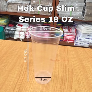 Jual [25pcs] GELAS PLASTIK SLIM 18 Oz HOK | CUP SLIM SERIES 18 Oz ...