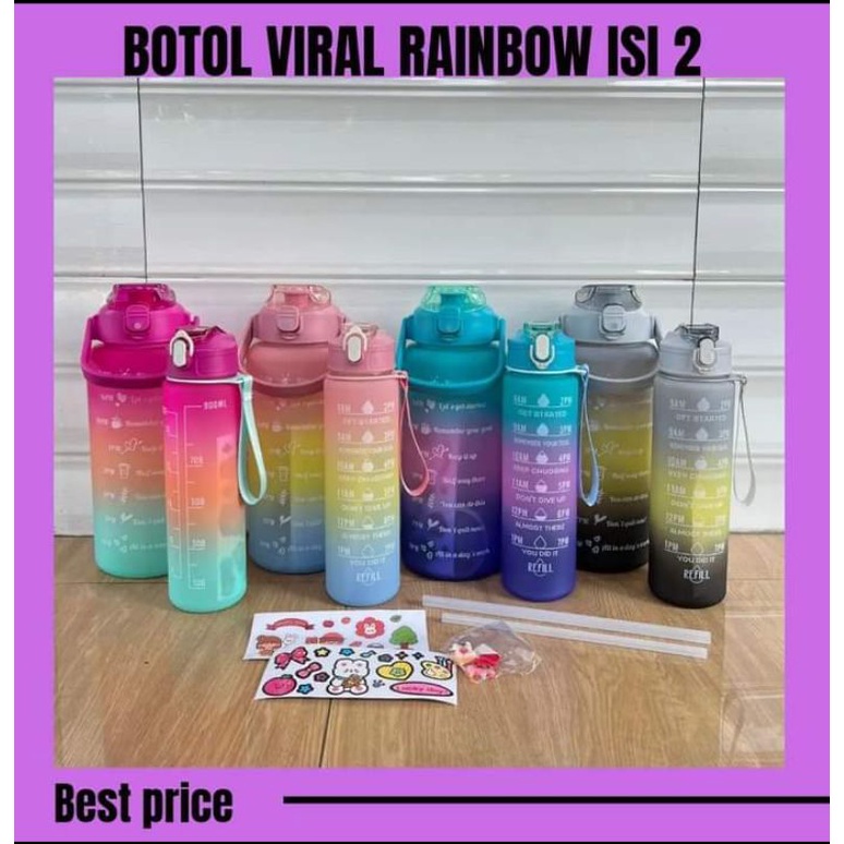 Jual BOTOL VIRAL RAINBOW ISI 2 | Shopee Indonesia
