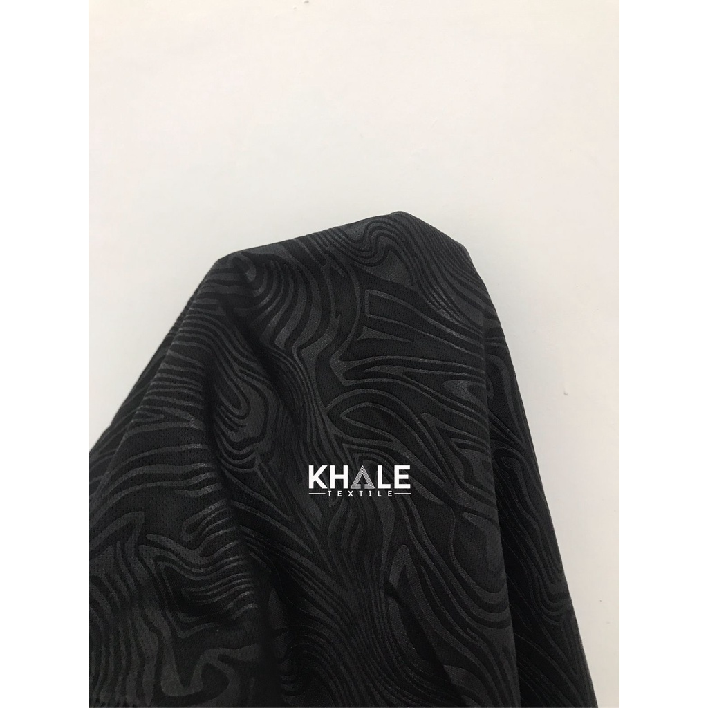 Jual Bahan Kain Drifit Emboss Njoy Flow Corak Hitam Premium Jersey ...