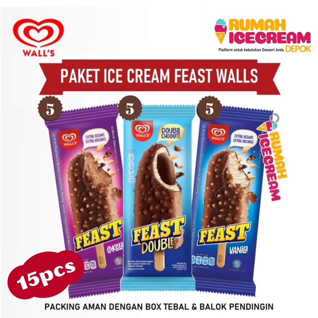 Jual Eskrim Feast Walls/Ice Cream Feast Series - 15pcs | Shopee Indonesia
