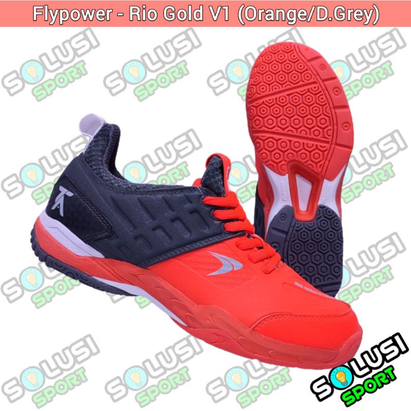 Jual FLYPOWER RIO GOLD V1 BLAZE Sepatu Badminton Bulutangkis Original ...