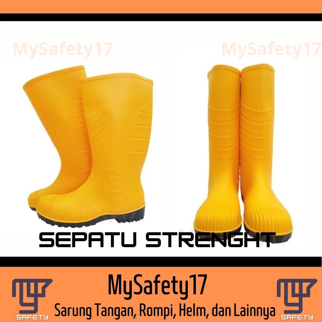 Jual Sepatu Boot Safety SNI Strength by Petrova Boots Tinggi Kuning ...