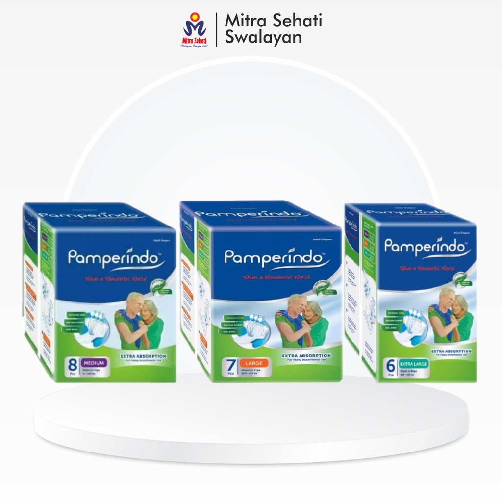 Jual PAMPERINDO ADULT DIAPERS L7, M8, XL6 - Mitra Sehati Swalayan ...