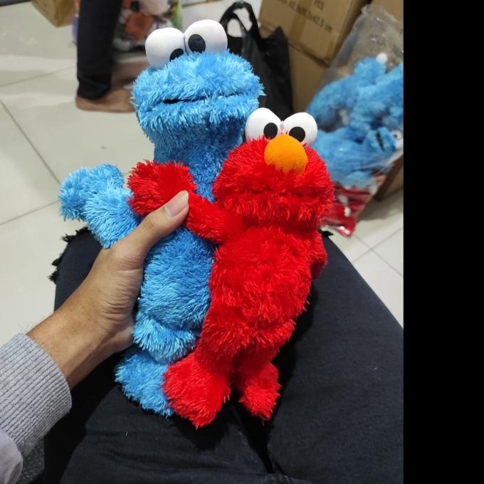 Jual Boneka Sesame Street Figure Elmo Cookie Monster Hasbro | Shopee ...
