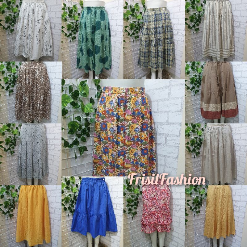 Jual PL Rok vintage/ bunga2 premium/ rok kekinian / ngembang | Shopee ...