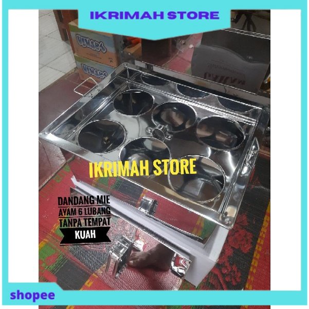 Jual dandang mie ayam 6 lubang kotak tanpa tempat kuah/panci mie ayam ...