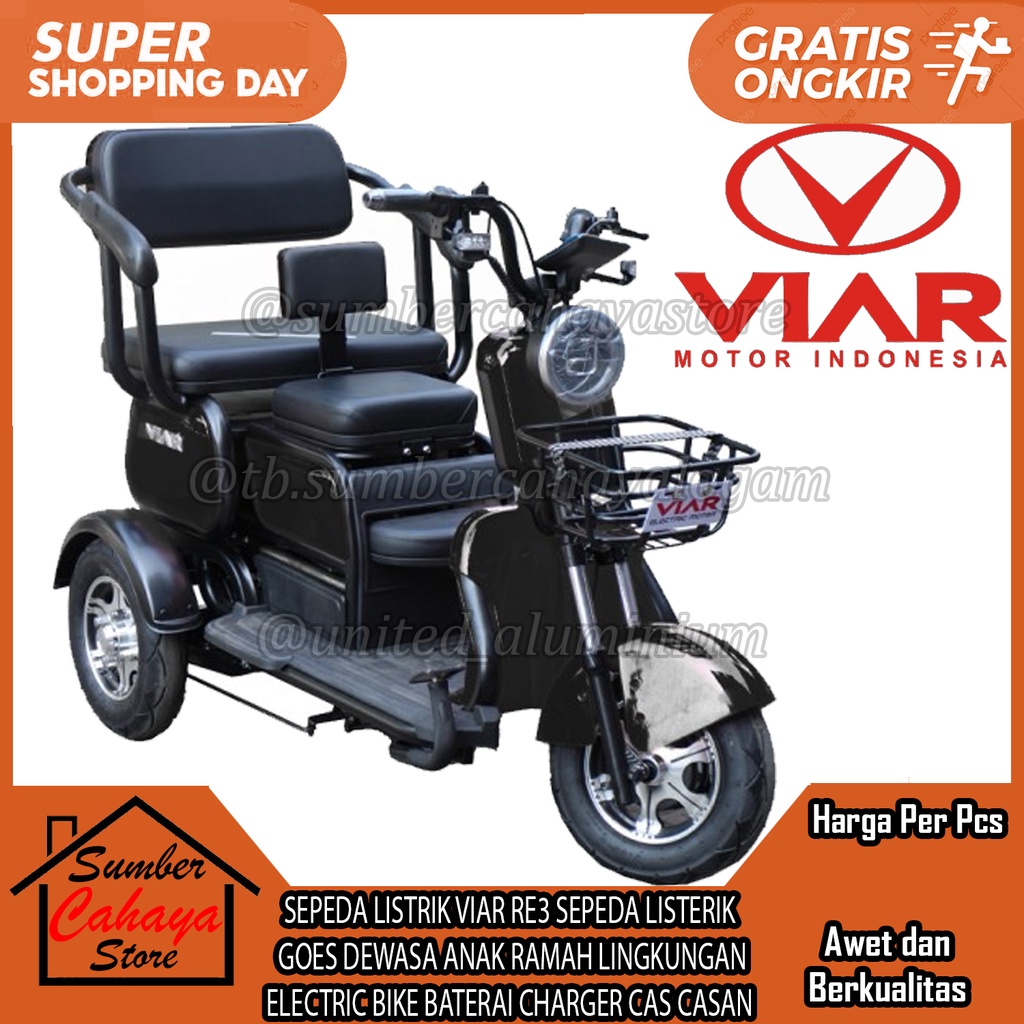 Jual SEPEDA LISTRIK VIAR RE3 SEPEDA LISTERIK GOES DEWASA ANAK RAMAH ...