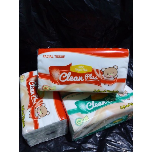 Jual Tisu Clean plus 180 sheet tissue kering lembut higienis | Shopee ...