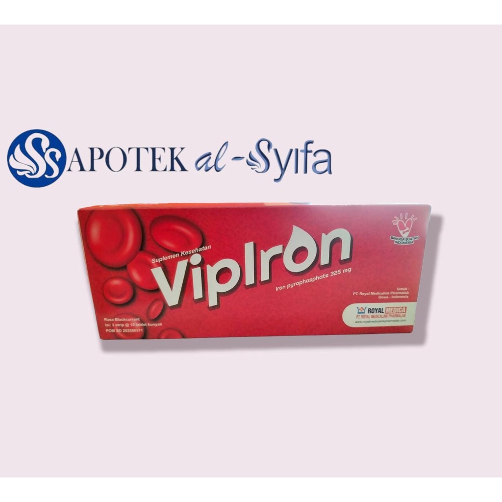 Jual Vipiron vitamin penambah darah (1 strip isi 10 kapsul) | Shopee ...