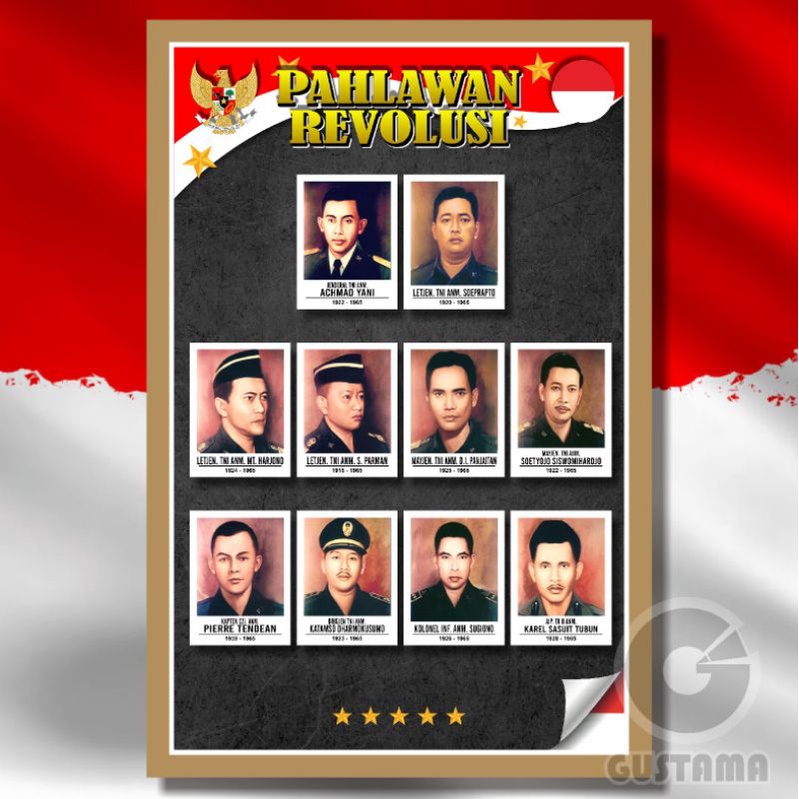 Jual Poster Daftar Pahlawan Revolusi Wipe Clean A3+ | Shopee Indonesia