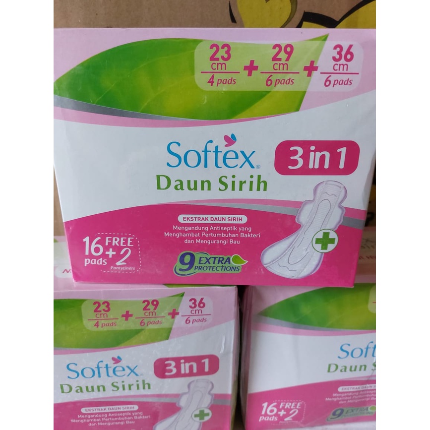 Jual Pembalut Softex Daun Sirih 3 in 1 | Shopee Indonesia