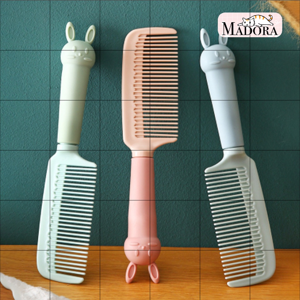 Jual Madora Sisir Rambut Gagang Hair Comb Silika Motif Kartun Kelinci ...