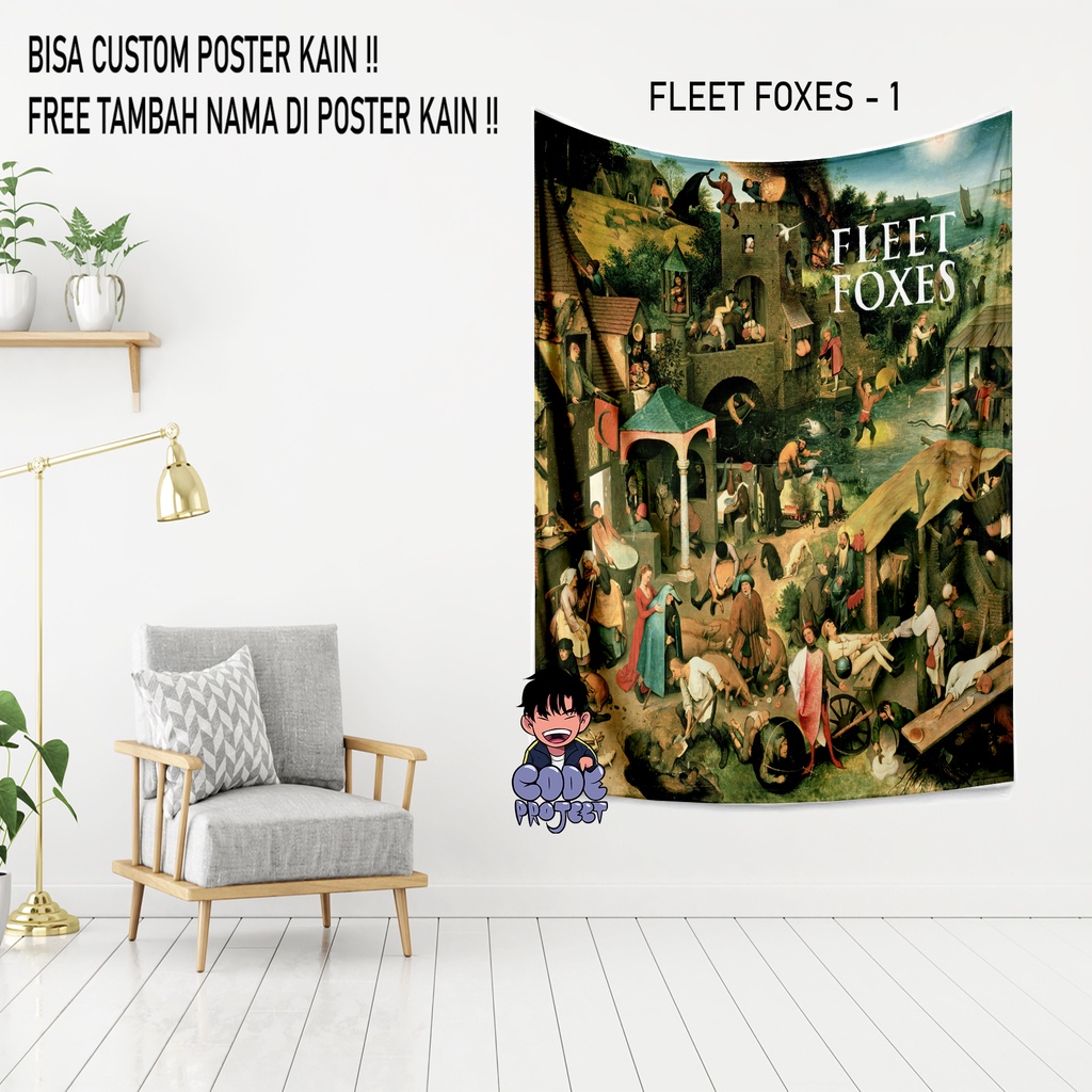 Jual POSTER KAIN BAND FLEET FOXES - folk - dekorasi dinding kamar ...