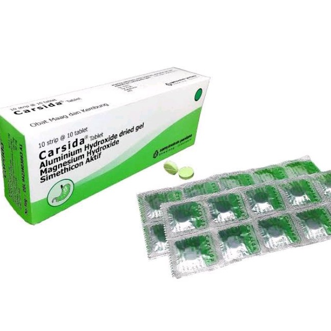 Jual Carsida / 100 tablet kunyah -- Antasida Doen Antasid Antacida ...