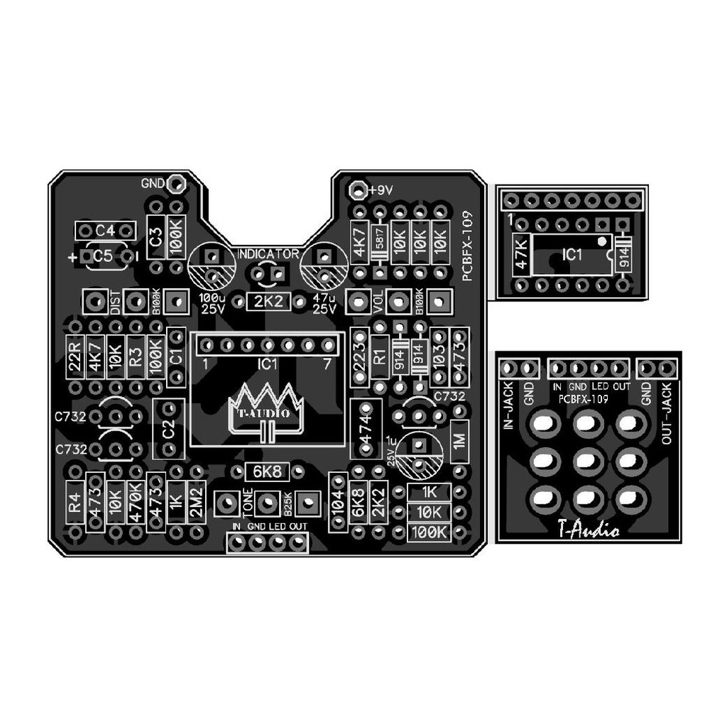 Jual T-Audio PCBFX-109 Based on Boss DS1 Distortion Pedal Guitar Effect ...
