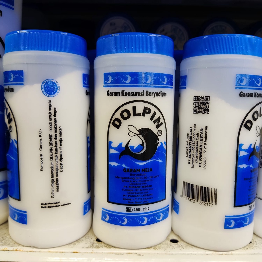 Jual Dolphin Garam Meja 200gram Bottle Salt Dolpin Garam Dapur Yodium Kemasan Botol Dol Phin ...