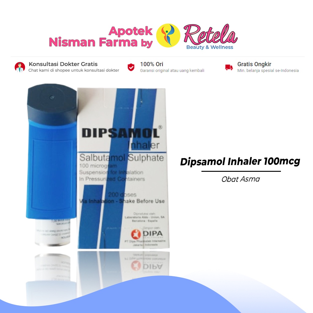 Jual Dipsamol Inhaler / Salbutamol / Asma / Mencegah Serangan Asma / Nf ...