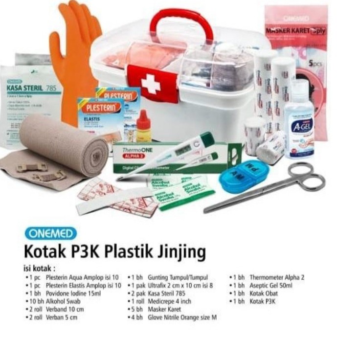 Jual Paket P3K Lengkap Plastik Jinjing Onemed Isi Komplet P3K | Shopee ...