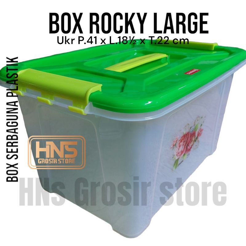 Jual Box rocky serbaguna ukuran besar L plastik plus tutup tebal ...