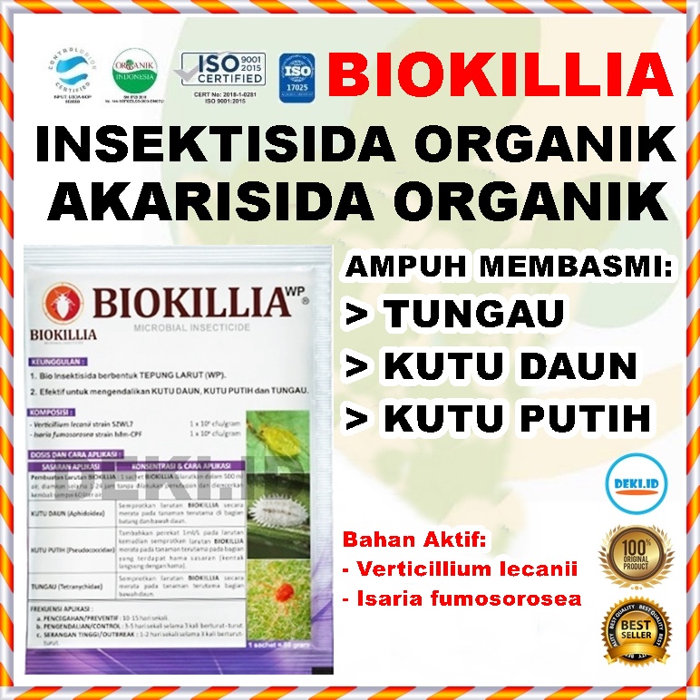 Jual Biokillia 50 Gr Insektisida Akarisida Organik Verticillium Lecanii ...