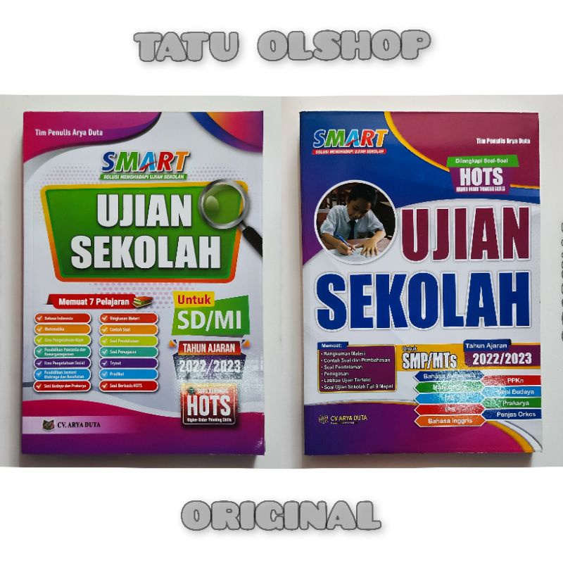 Jual Buku Smart Ujian Sekolah SD SMP 2022 2023 Plus Kunci Jawaban Soal Berbasis Hots Original ...