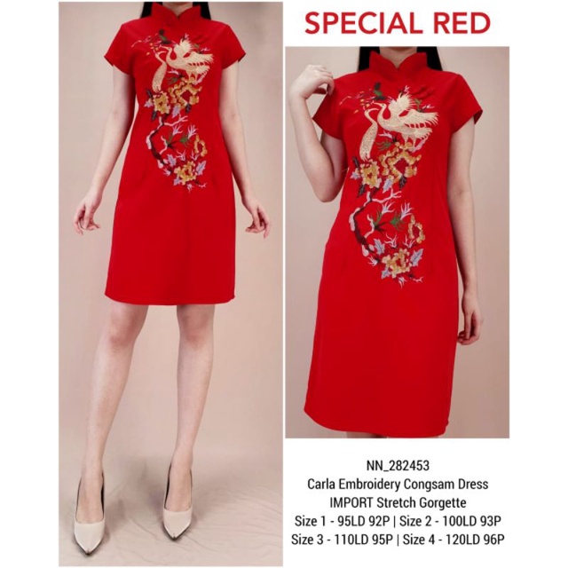 Jual Dress 9 Model / Congsam Dress / Dress Merah / Dress Sincia / Dress ...