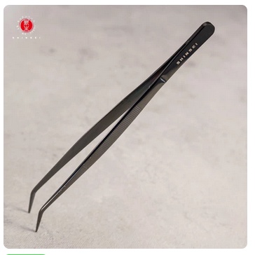 Jual Pinset Makanan Chef Shinsei Curved Offset Tweezer 21cm Black ...