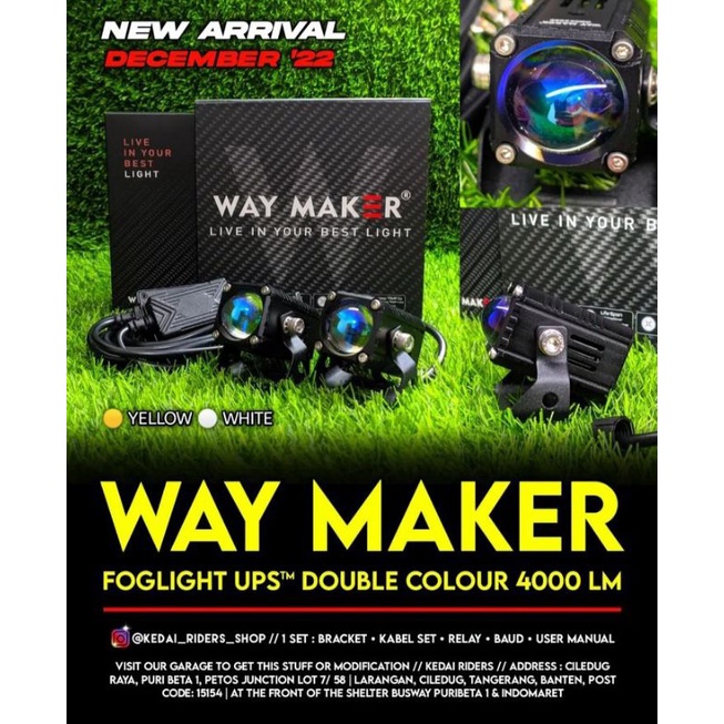 Jual LAMPU TEMBAK FOGLAMP D2 LASER UPS WAY MAKER ORIGINAL BERGARANSI ...