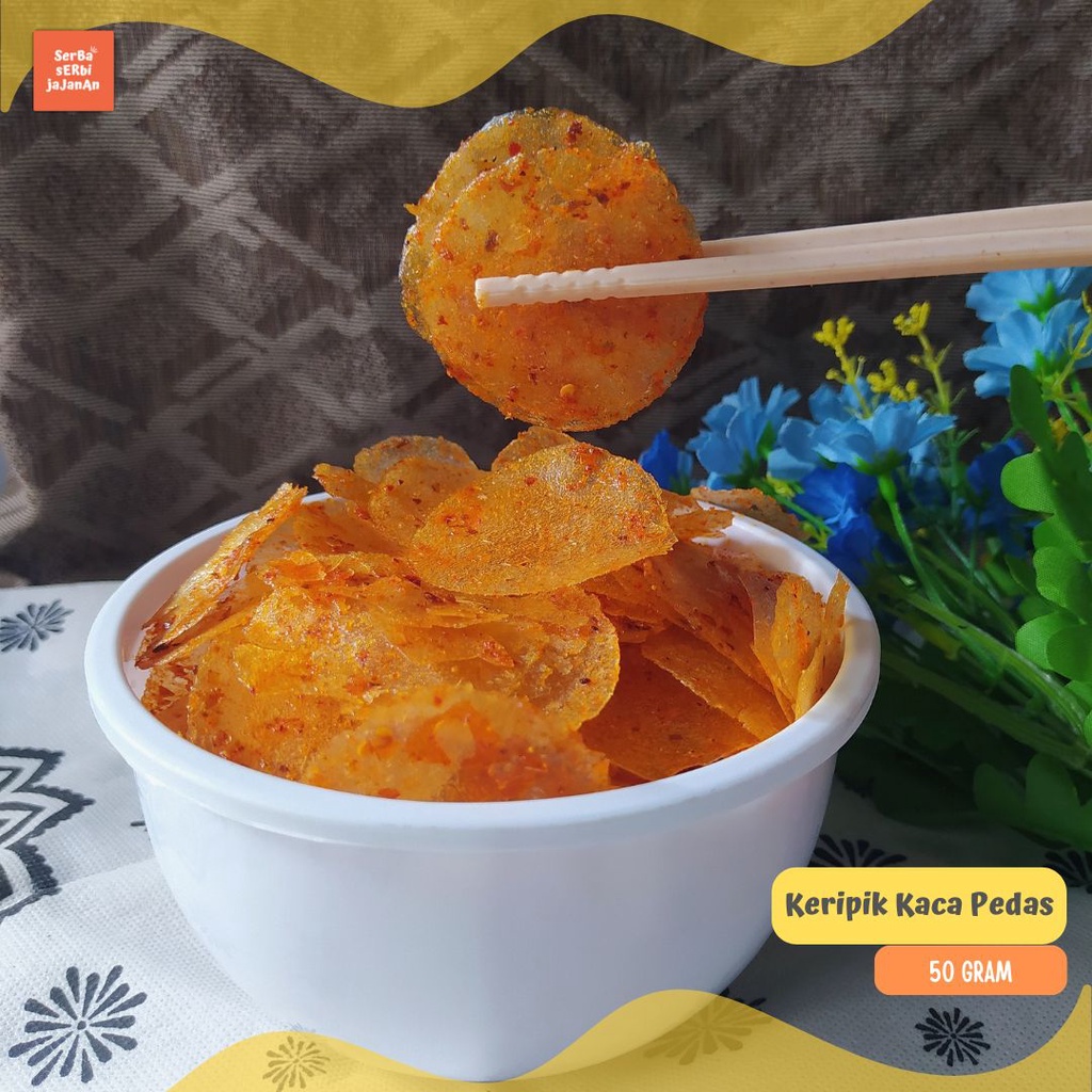 Jual Keripik Kaca Pedas & Original 50gram | Cemilan Keripik Kaca ... Jual Keripik Kaca Pedas & Original 50gram | Cemilan Keripik Kaca ...