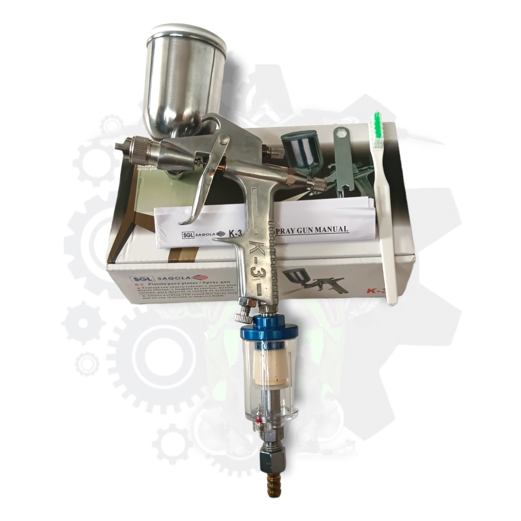 Jual Paket Hemat Promo Spray Gun SGL SagolA Spraygun K3 0.8mm 200cc+Air ...