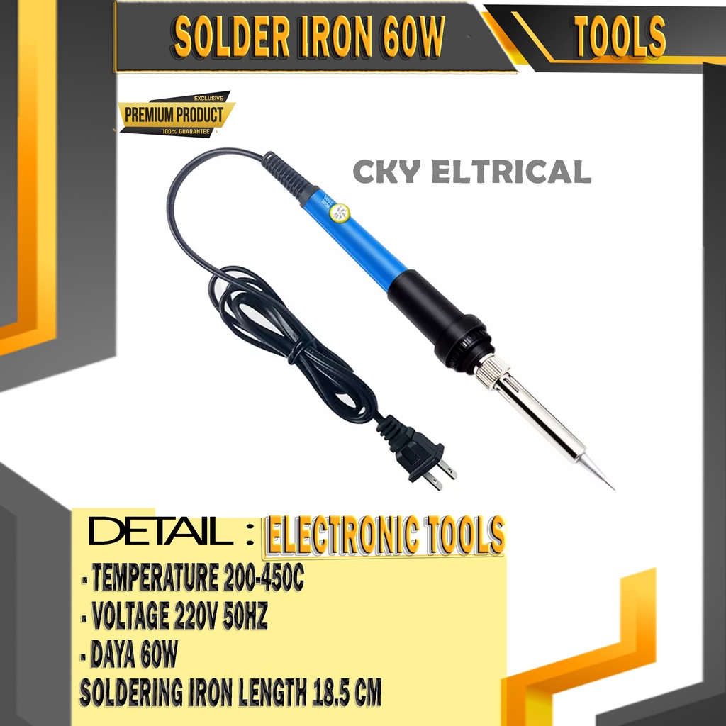Jual SOLDER LISTRIK IRON ADJUSTABLE 60W ALAT SOLDER 220V | Shopee Indonesia