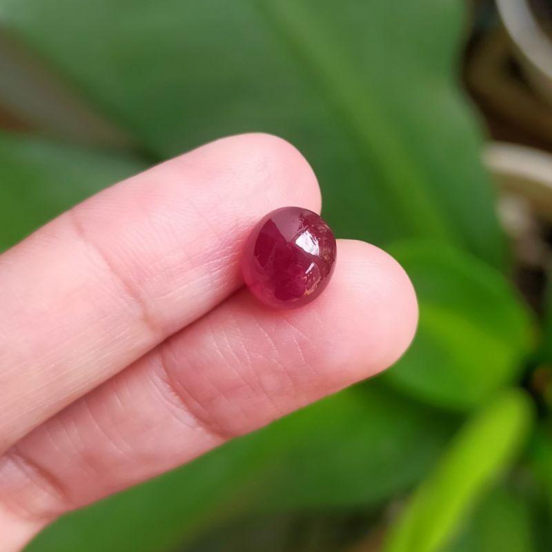 Jual Batu Alam Red Ruby - Batu Permata Merah Rubi bentuk kating bulat ...
